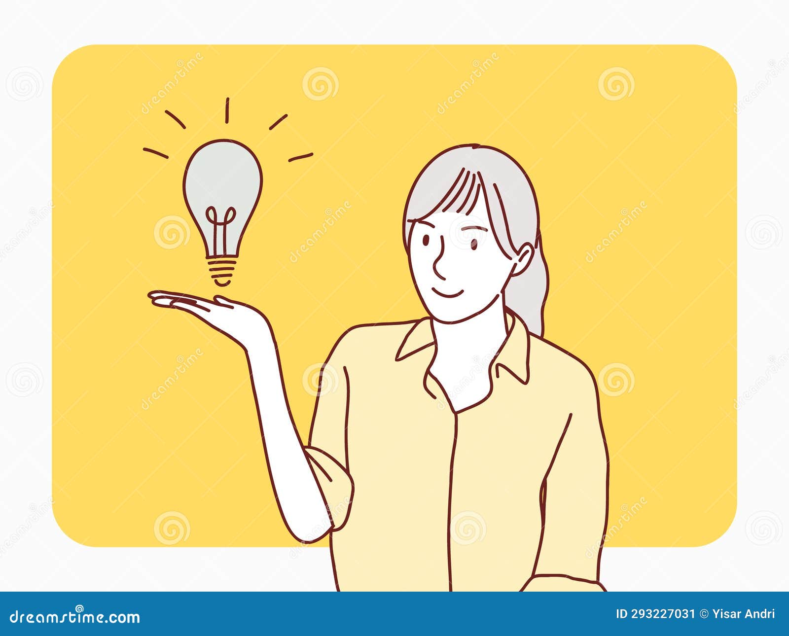 Woman Came Up with an Idea Shows Lamp Bulb Simple Korean Style ... Woman Came Up with an Idea Shows Lamp Bulb Simple Korean Style ...