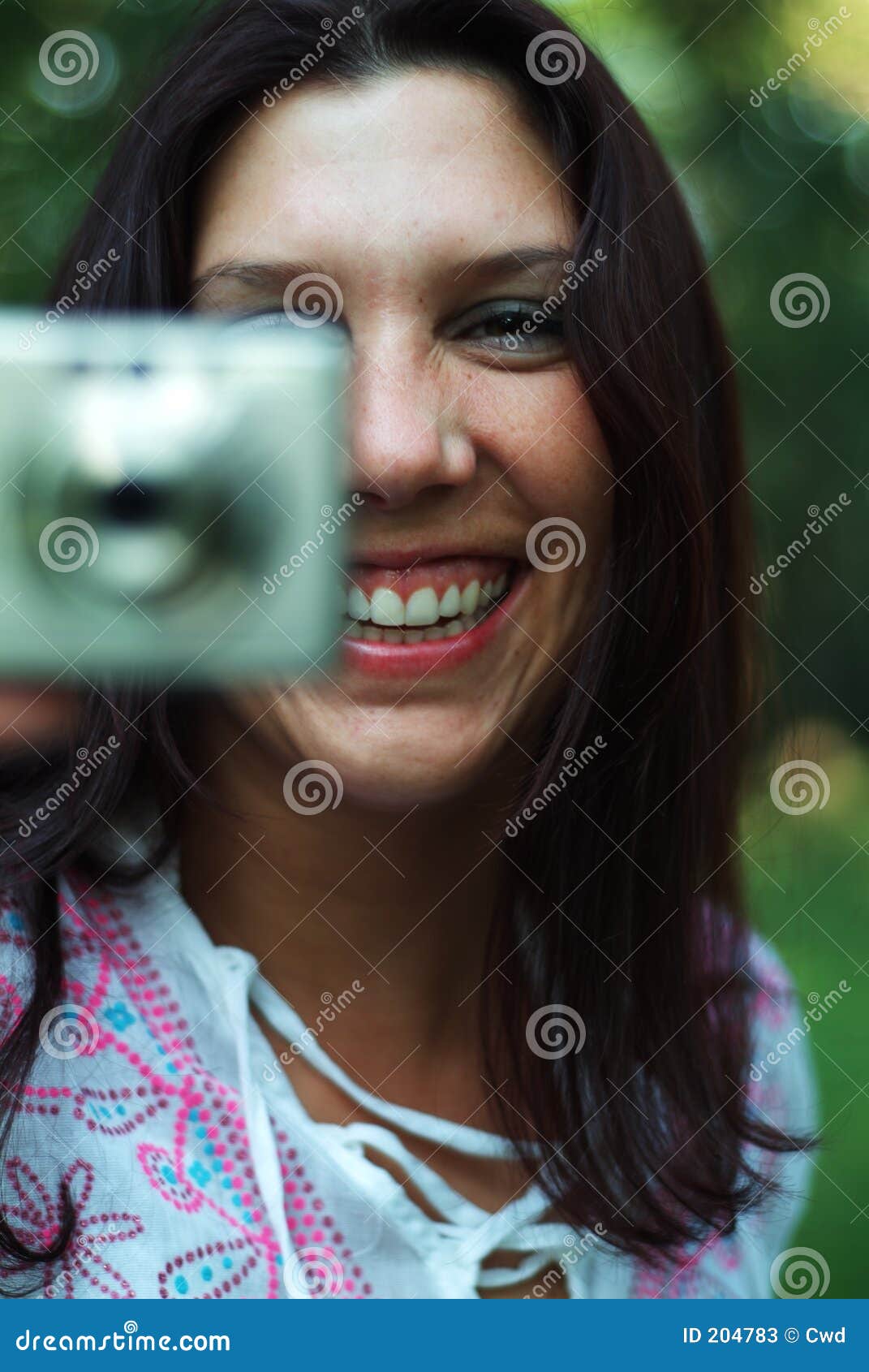Woman with camera stock image. Image of twenty, caucasian - 204783