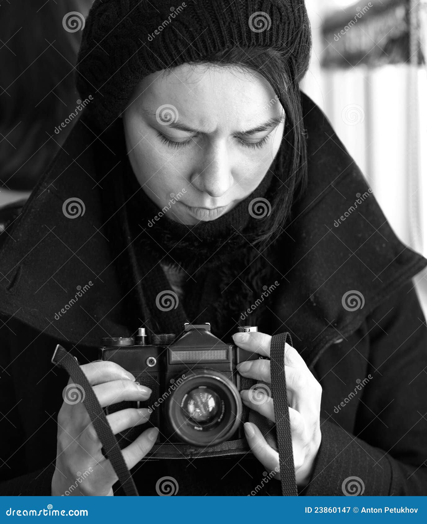 Woman with camera stock image. Image of white, thinking - 23860147
