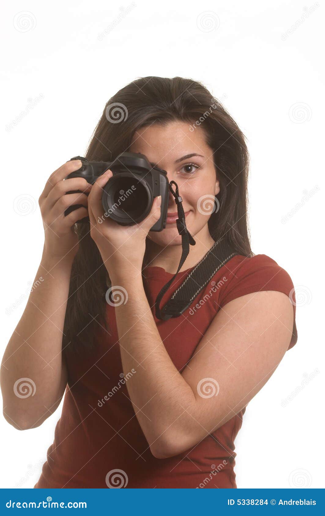 Woman with Camera stock photo. Image of adult, people - 5338284
