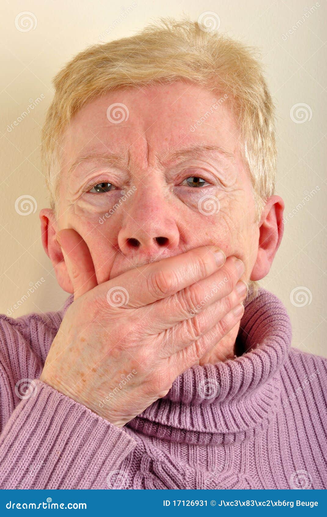 Woman Can Not Speak at the Moment Stock Image - Image of beautiful ...