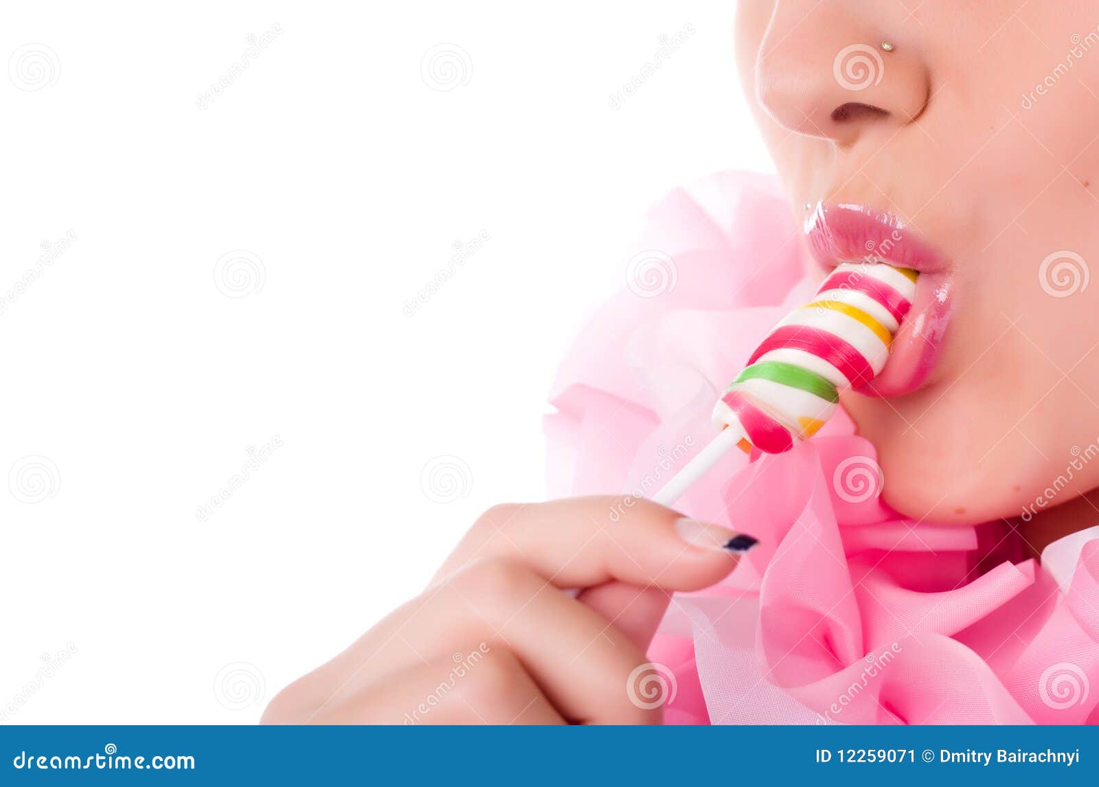 Woman with candy stock image. Image of lollipop, candy - 12259071