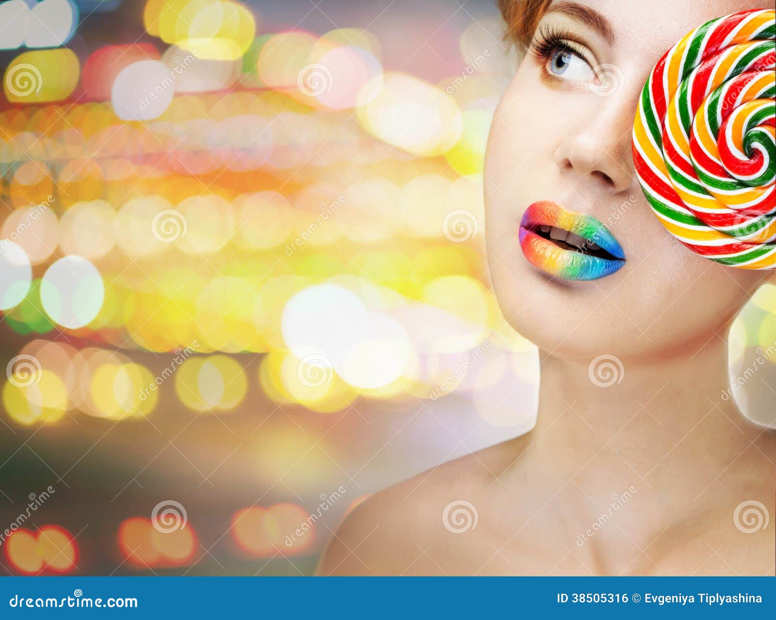 Woman with candy stock photo. Image of fashion, girl - 38505316