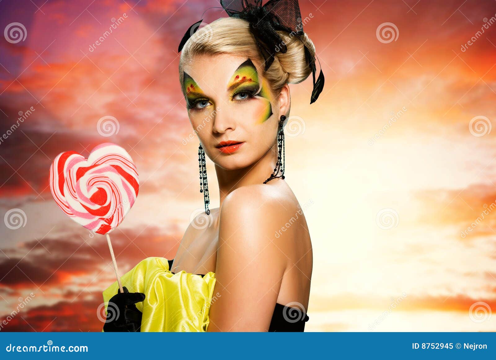 Woman with candy stock image. Image of fresh, fashion - 8752945