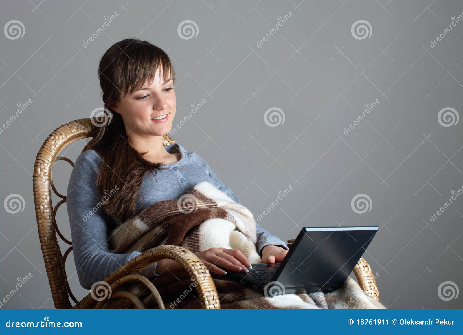 Cane Chair With Cushion Stock Photography | CartoonDealer.com #6008714