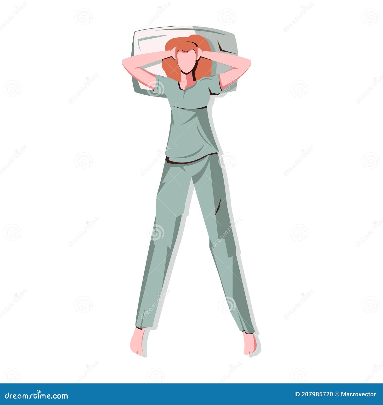 Woman Cannot Sleep Illustration Stock Illustration - Illustration of ...