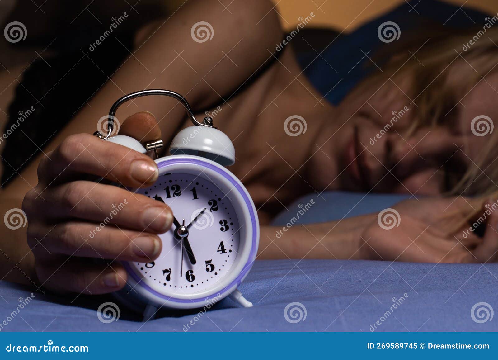 The Woman Cannot Wake Up In The Morning Poor Sleep Violation Of The