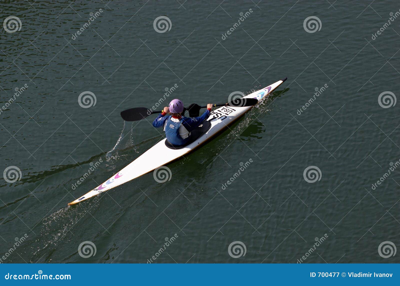Woman in the canoe stock image. Image of potomac, canoeists - 700477