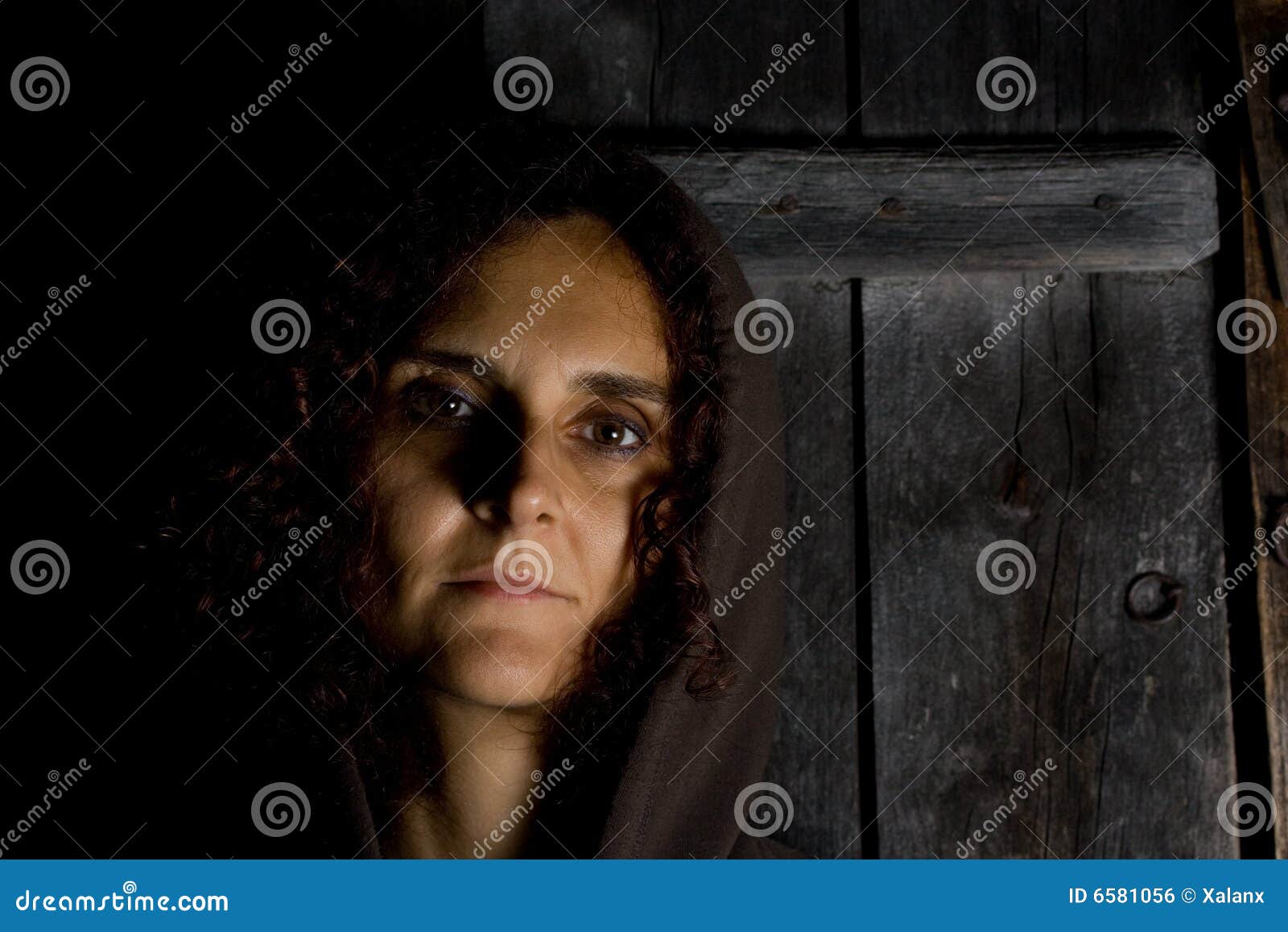Woman with Cap with Nostalgic Expression Stock Photo - Image of ...