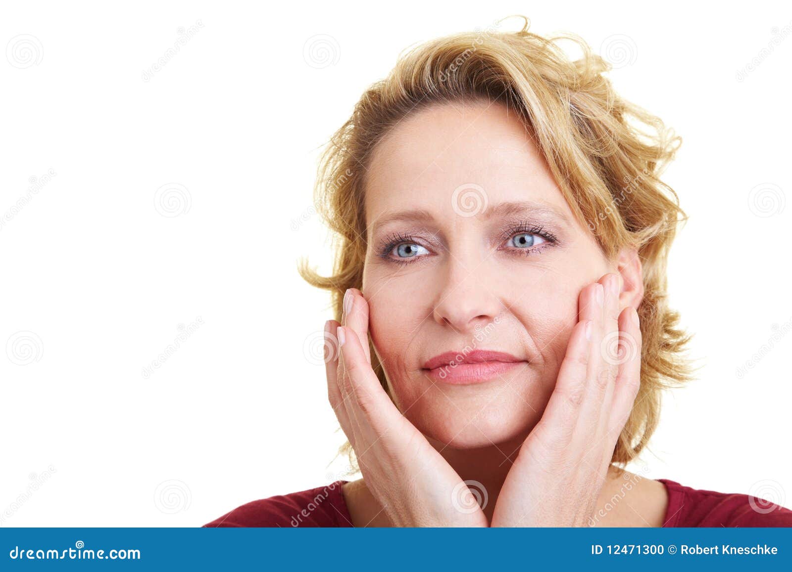 Woman caressing her skin stock photo. Image of beautiful - 12471300