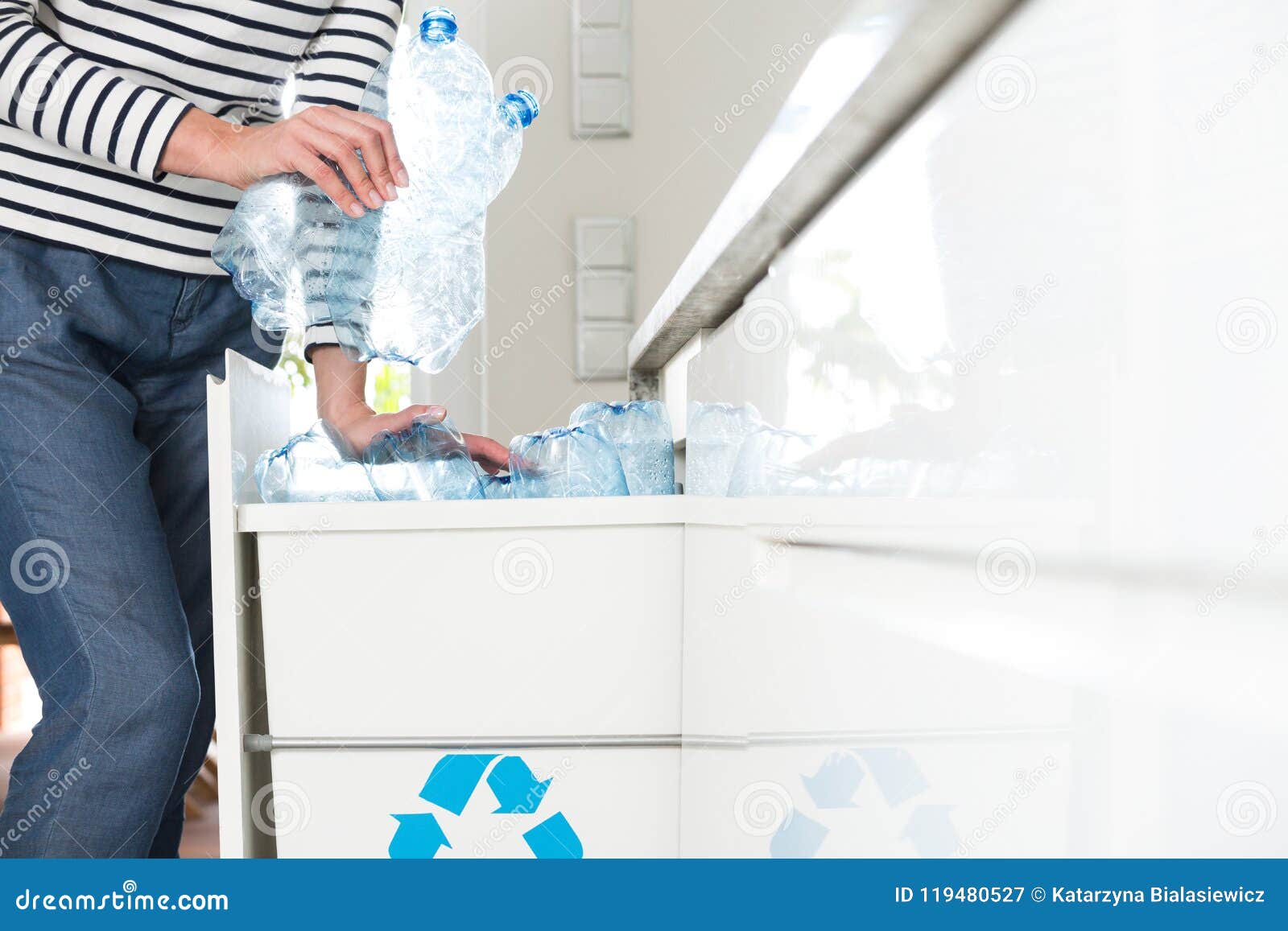 Segregating Plastic Bottles Stock Image - Image of modern, savings ...