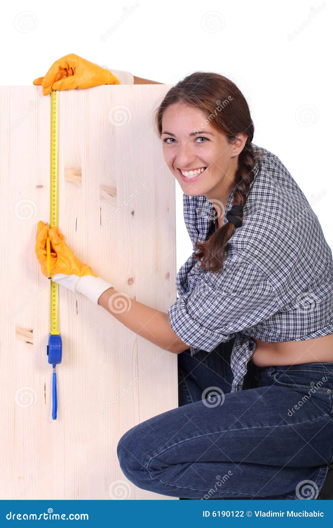 Woman carpenter stock photo. Image of furniture, contractor - 6190122