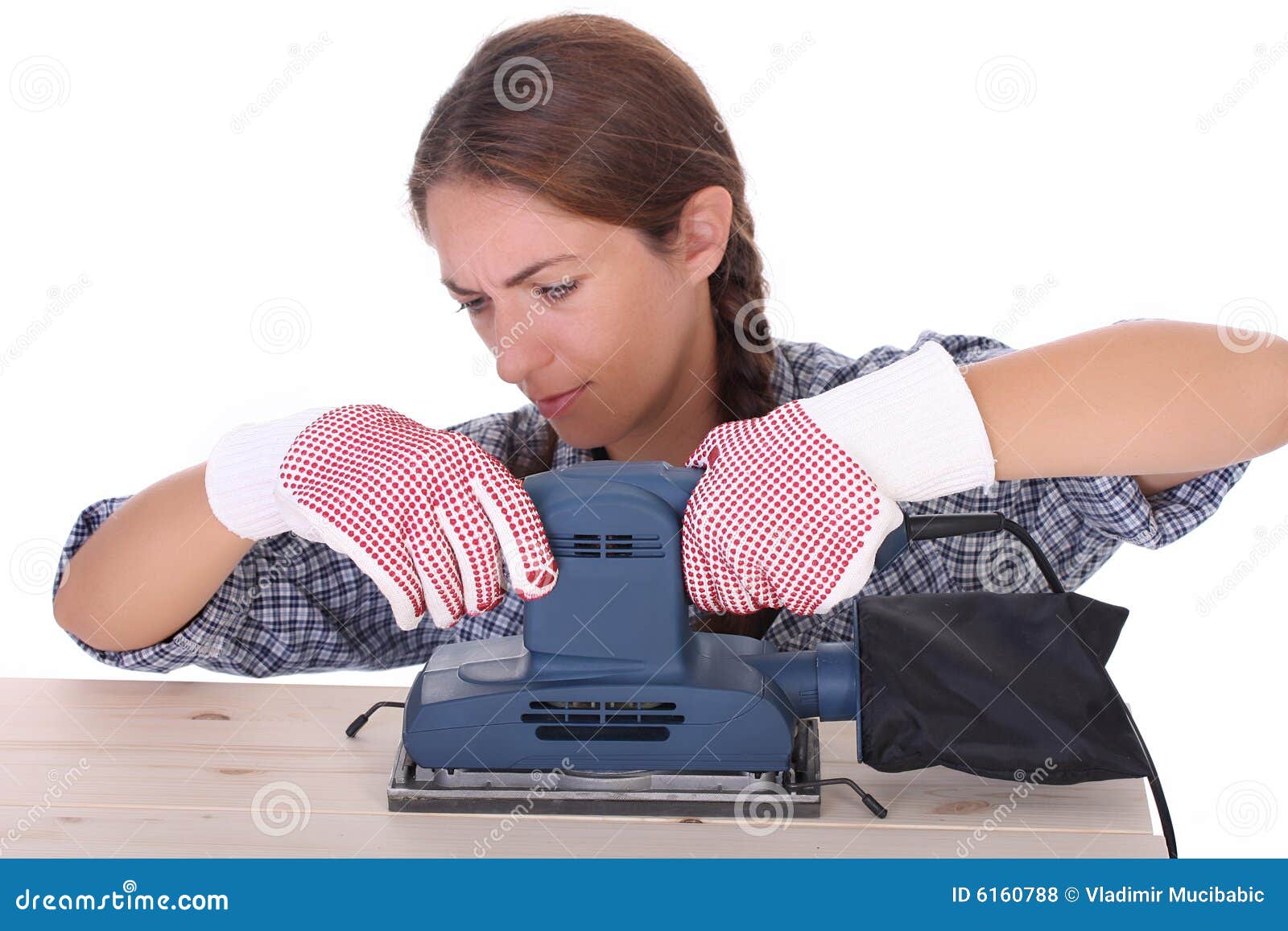 Woman carpenter at work stock photo. Image of furniture - 6160788