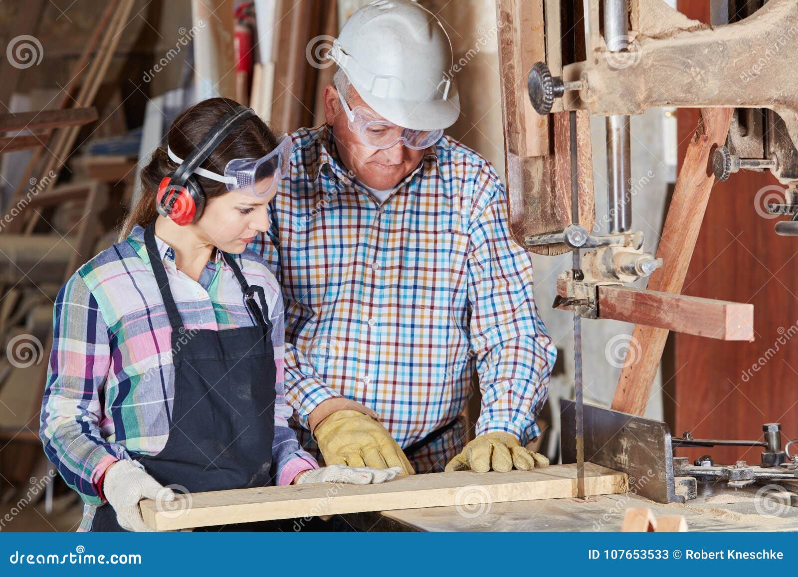 Woman during Carpentry Lesson Stock Image - Image of master, people ...