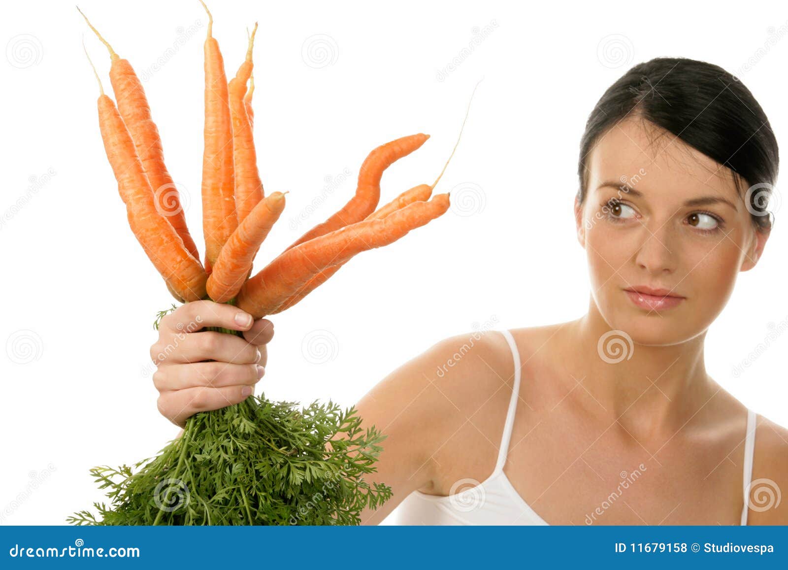 Woman with carrots stock photo. Image of display, carrot - 11679158