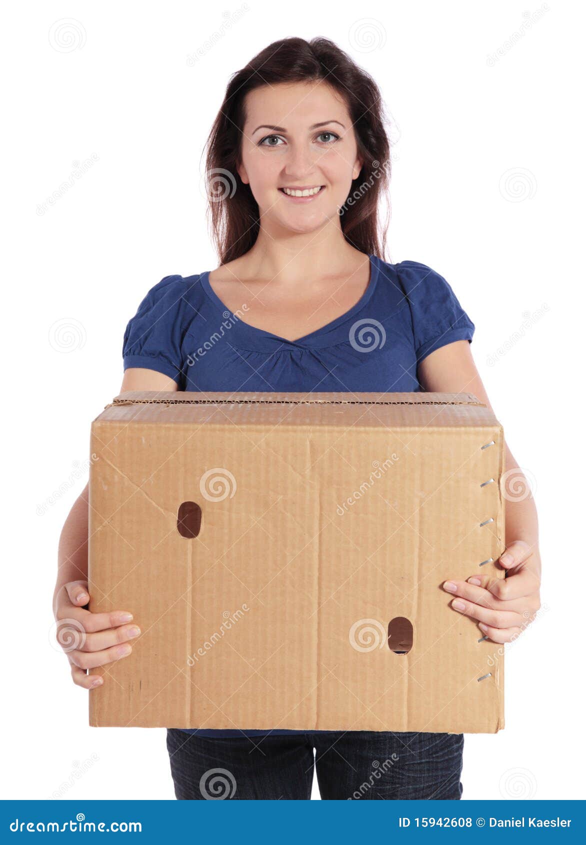 Woman Carrying Boxes