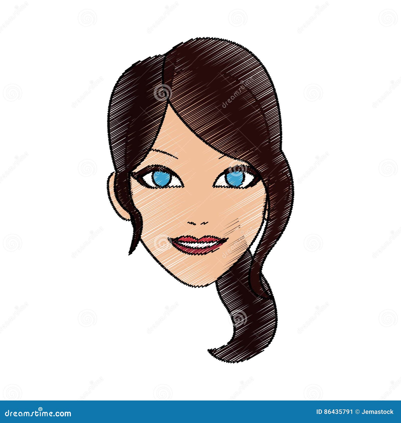 Woman Cartoon Icon Stock Vector Illustration Of Natural 86435791