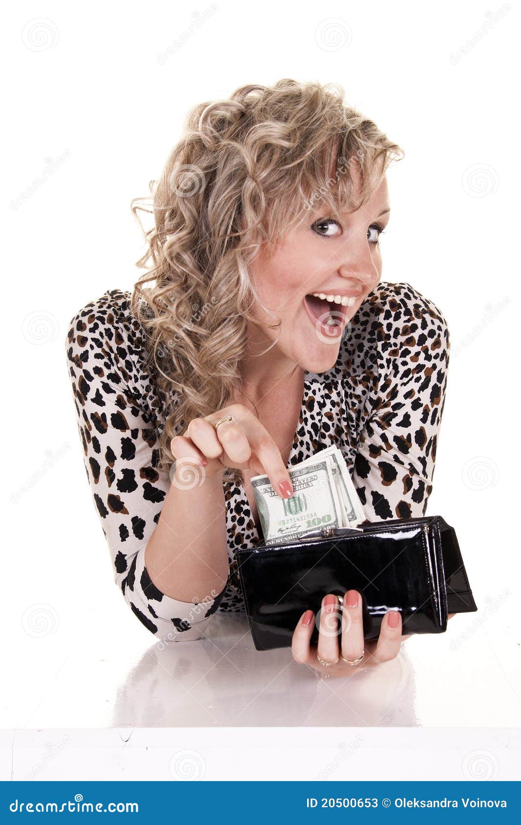 Woman with cash stock image. Image of natural, modern - 20500653