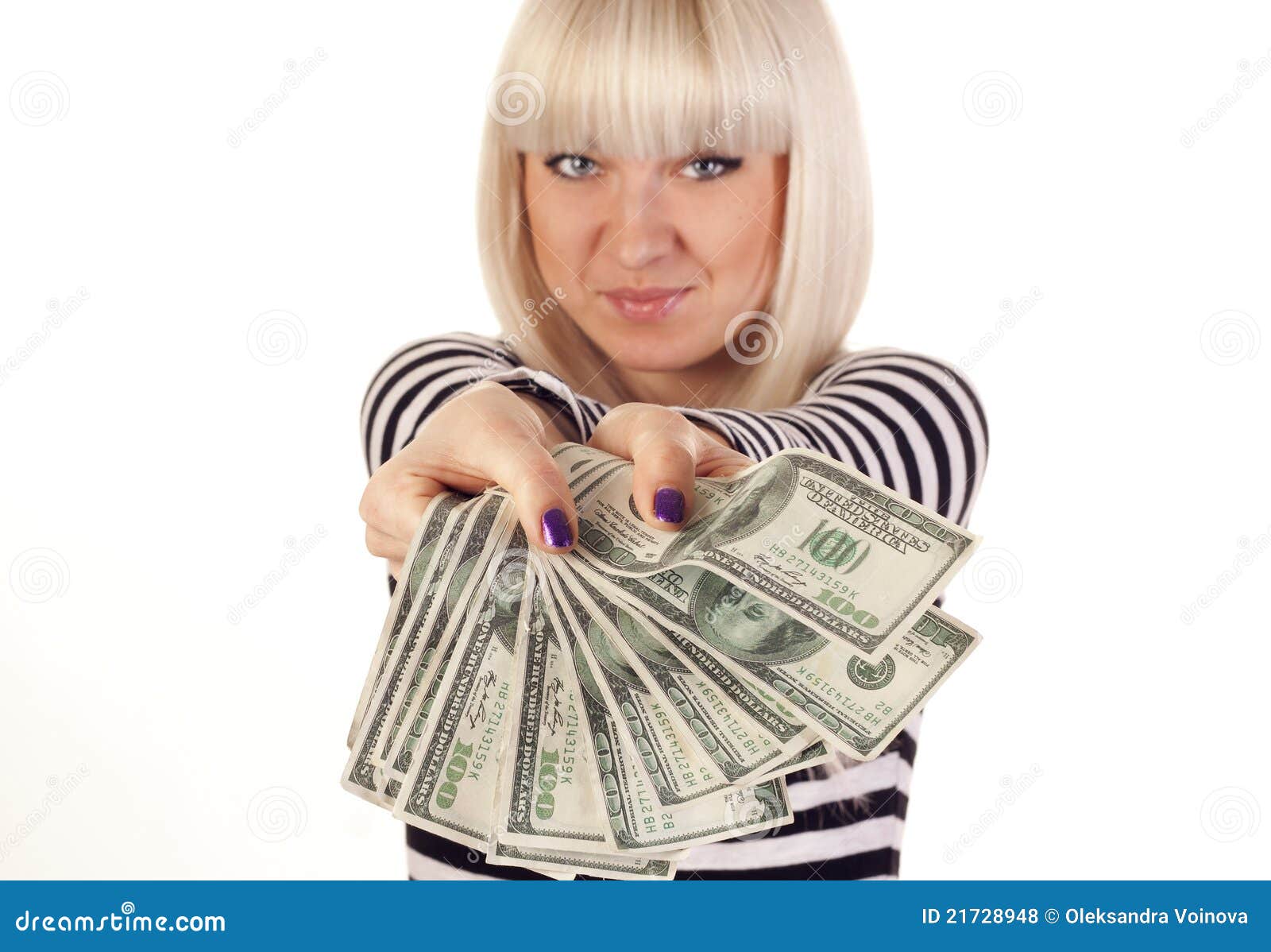 Woman with cash stock photo. Image of cash, fresh, money - 21728948