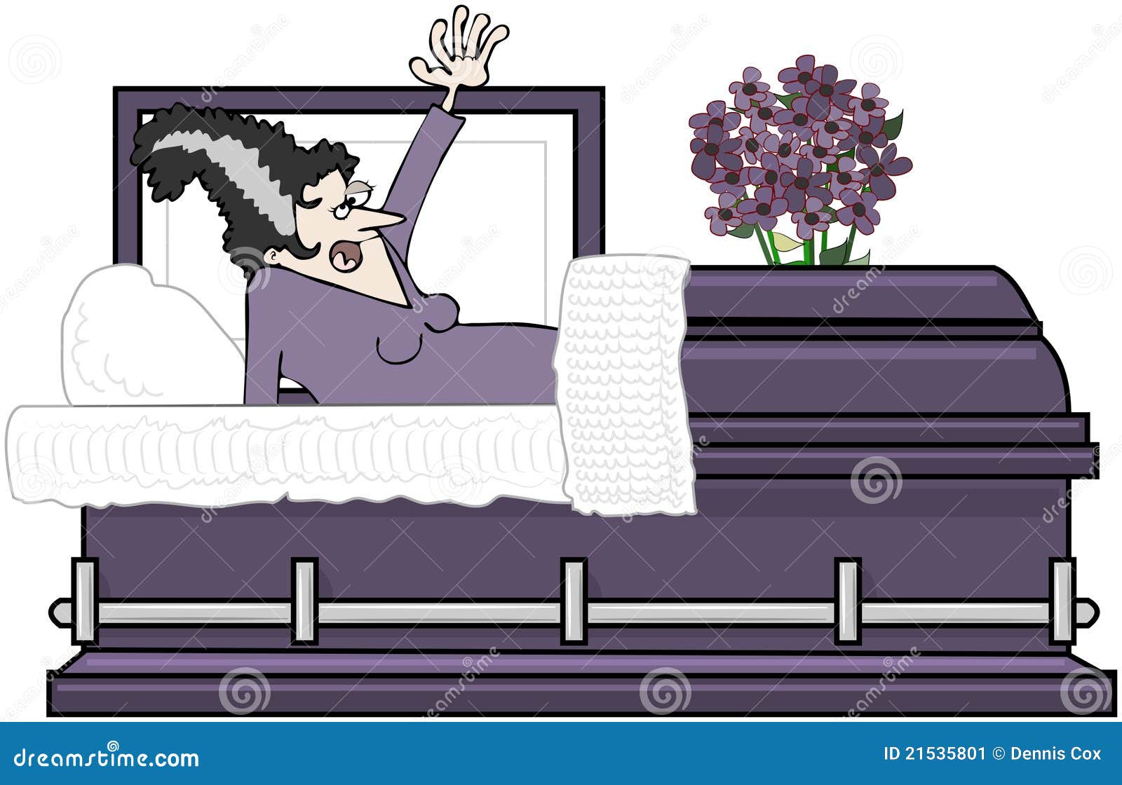 Woman in Casket stock illustration. Illustration of casket - 21535801