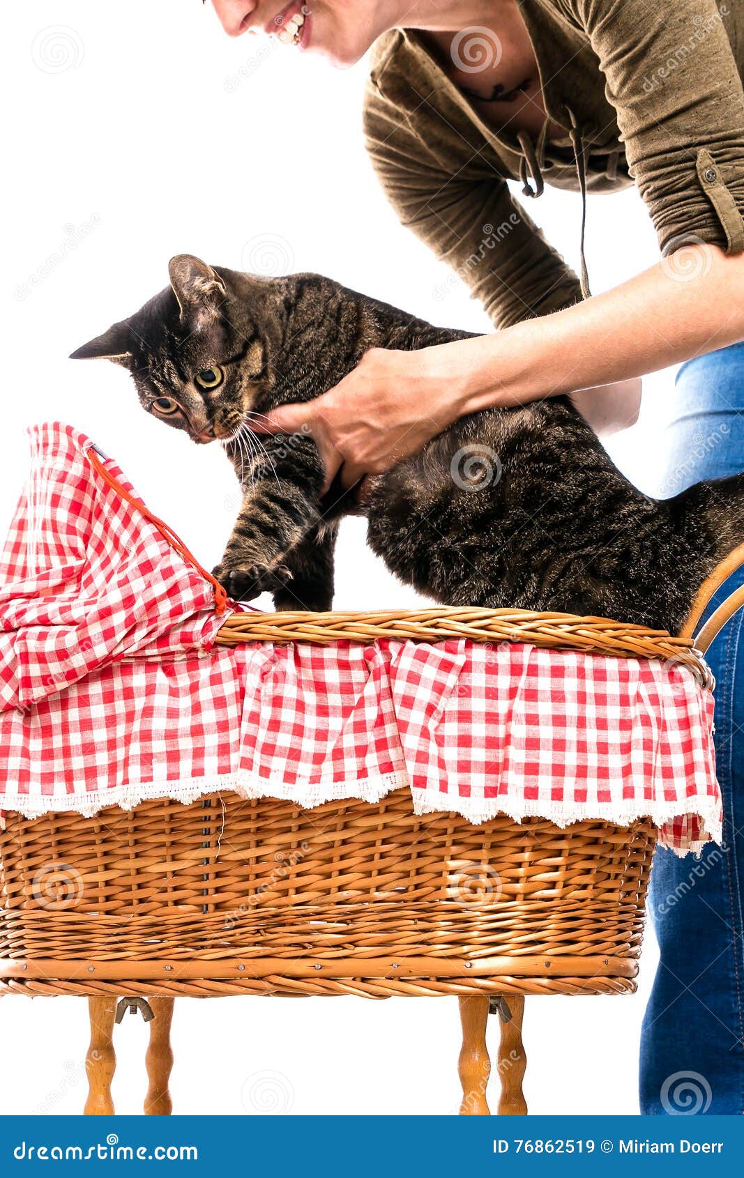 Woman with cat and buggy stock image. Image of female - 76862519