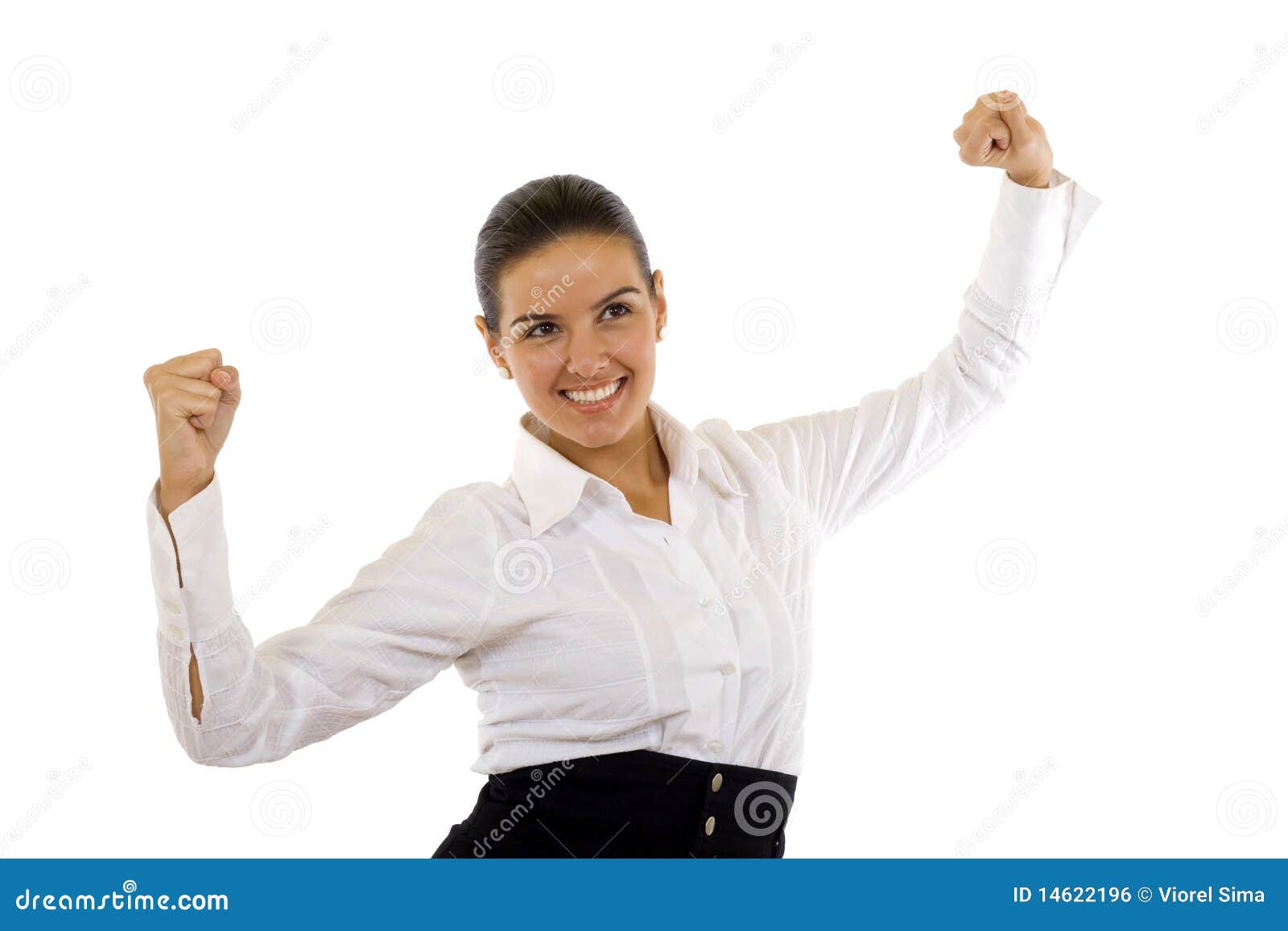 Woman Celebrate Her Success Stock Photo - Image of heels, happiness ...