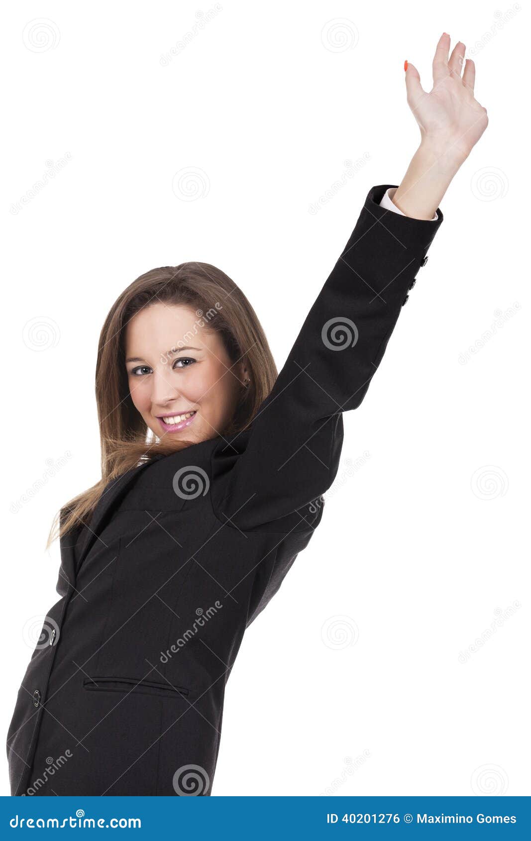 Woman celebrating victory stock photo. Image of female - 40201276