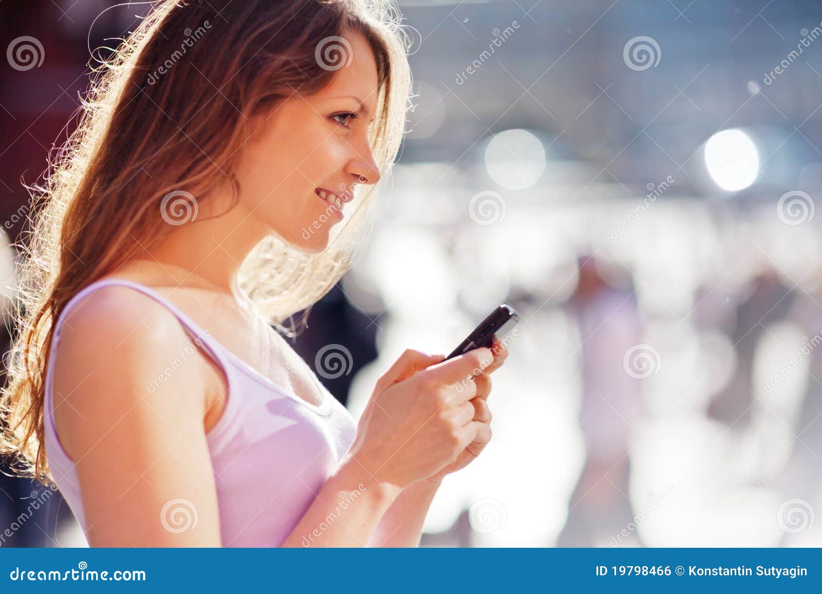 Woman with cell phone stock photo. Image of caucasian - 19798466