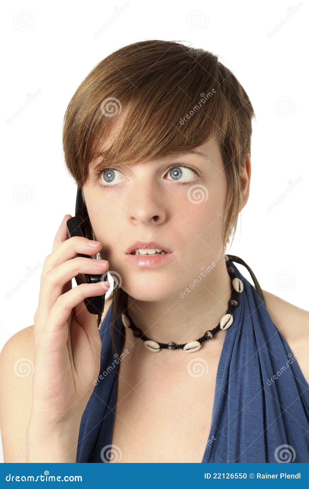 Woman with cell phone stock photo. Image of pretty, face - 22126550