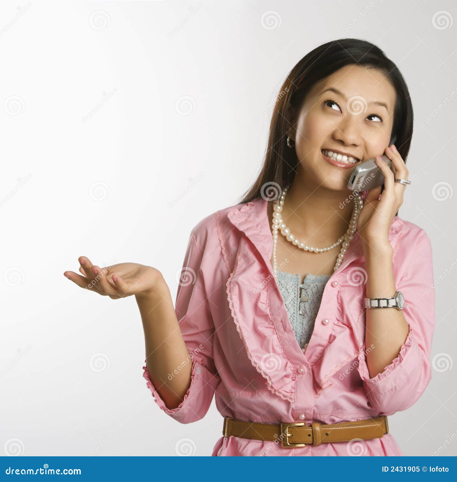 Woman on cell phone. stock image. Image of female, shot - 2431905