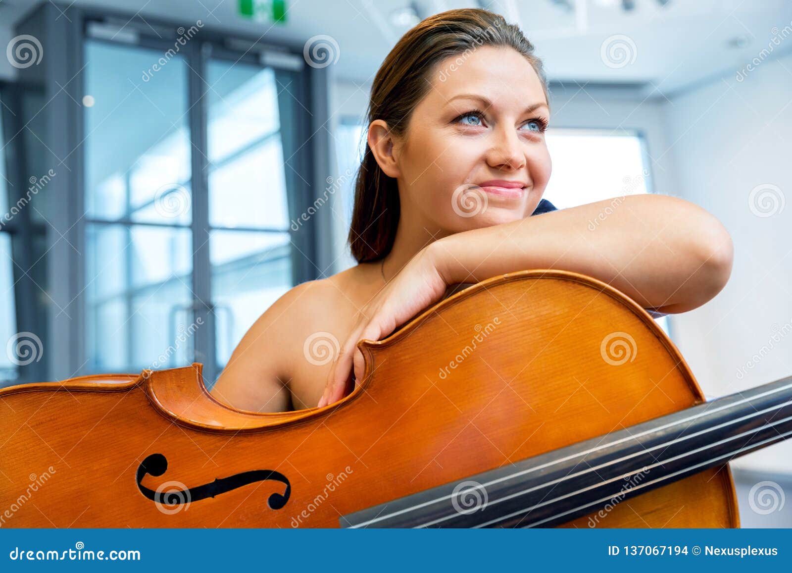 Woman with a cello stock photo. Image of musician, musical - 137067194