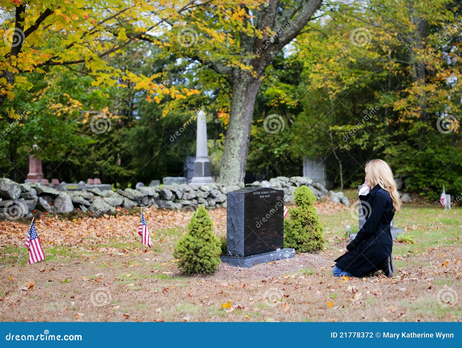 Woman in cemetery stock photo. Image of daughter, kneeling - 21778372