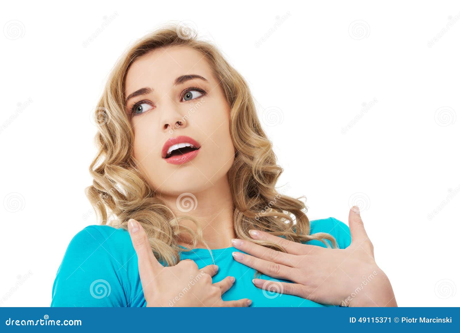 Woman is Certain that she S Innocent Stock Image - Image of caucasian ...