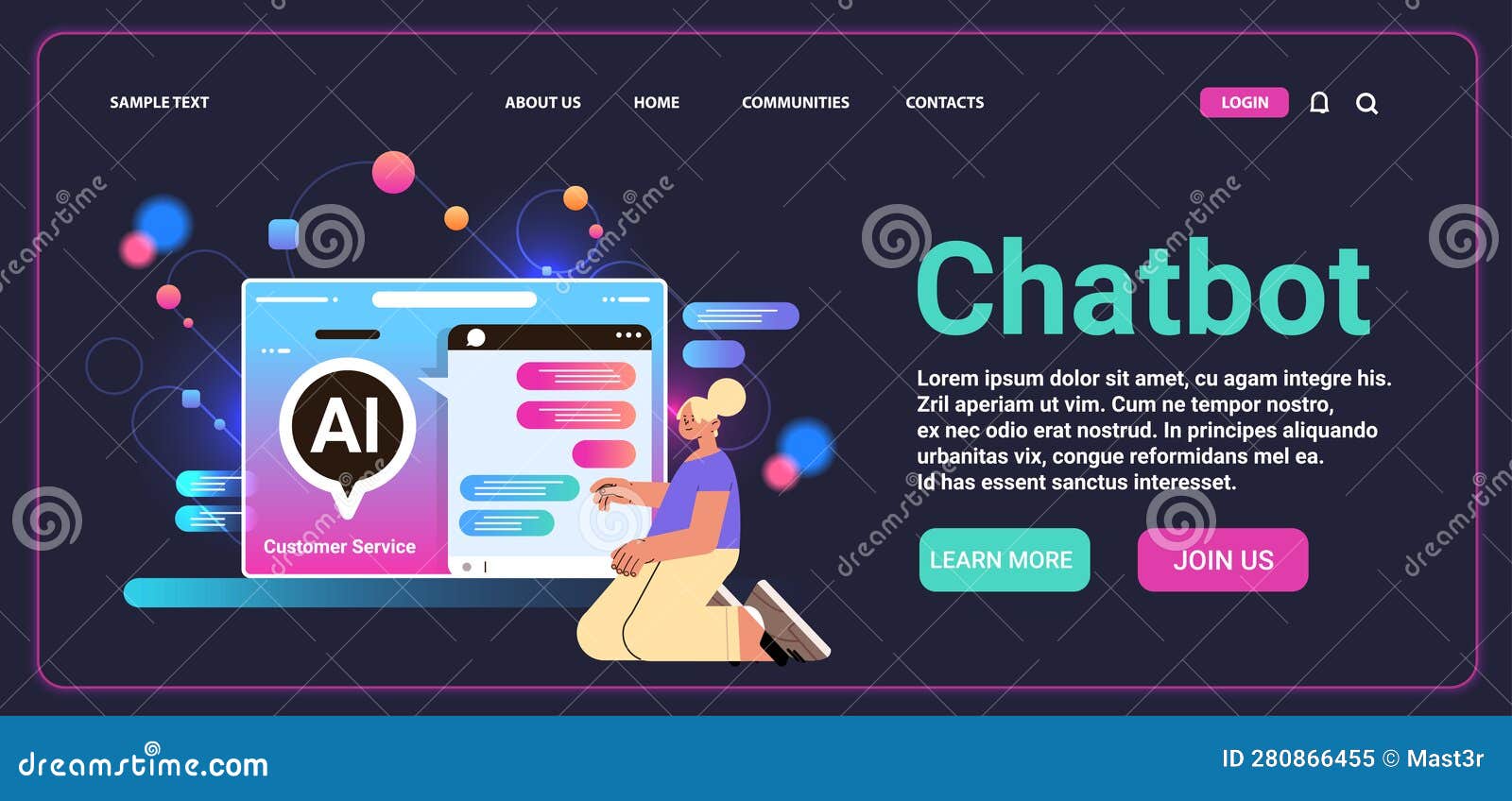 Woman Chatting with Chatbot in Computer Application Ai Artificial ...