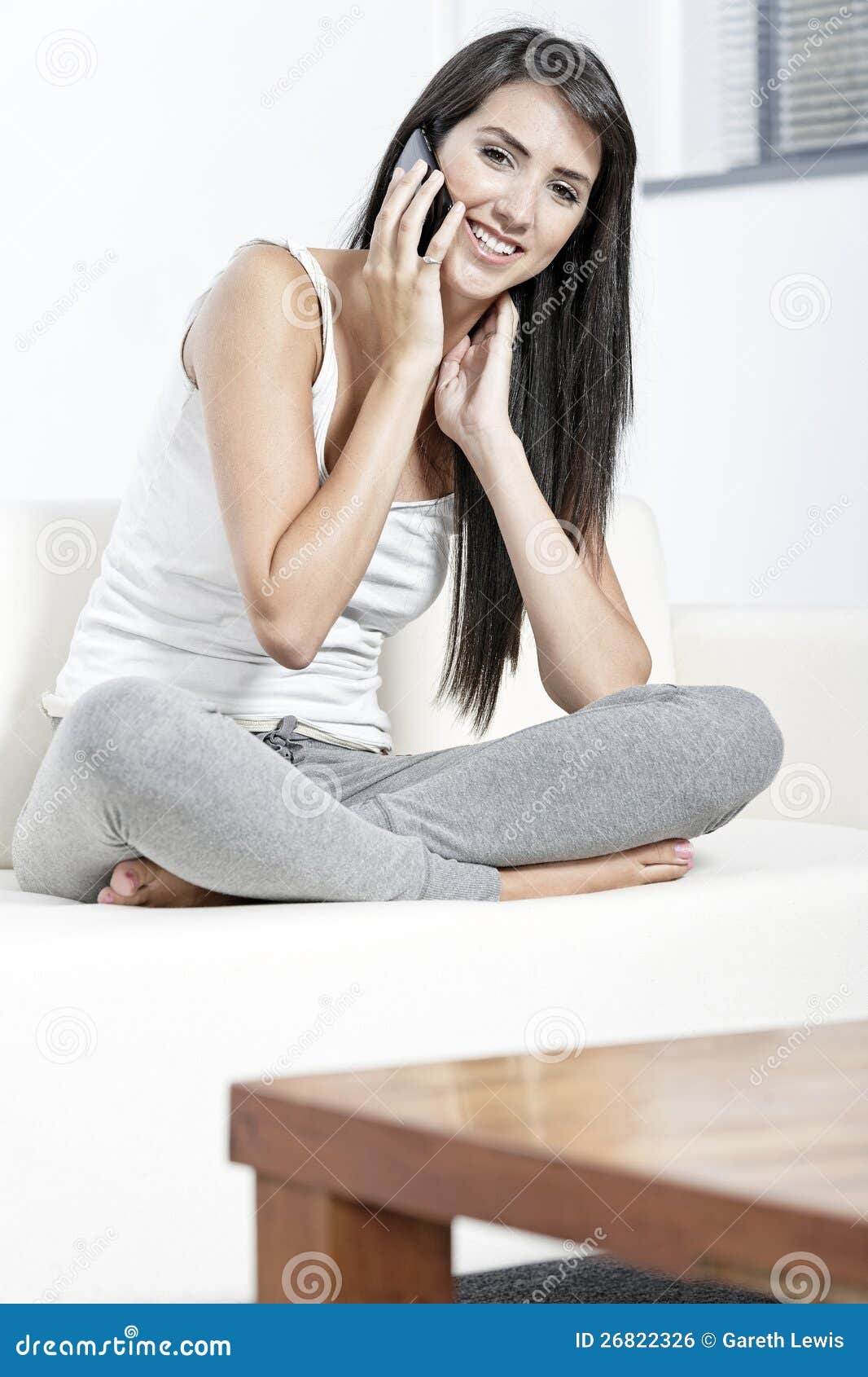 Woman Chatting on the Phone Stock Photo - Image of talking, seat: 26822326