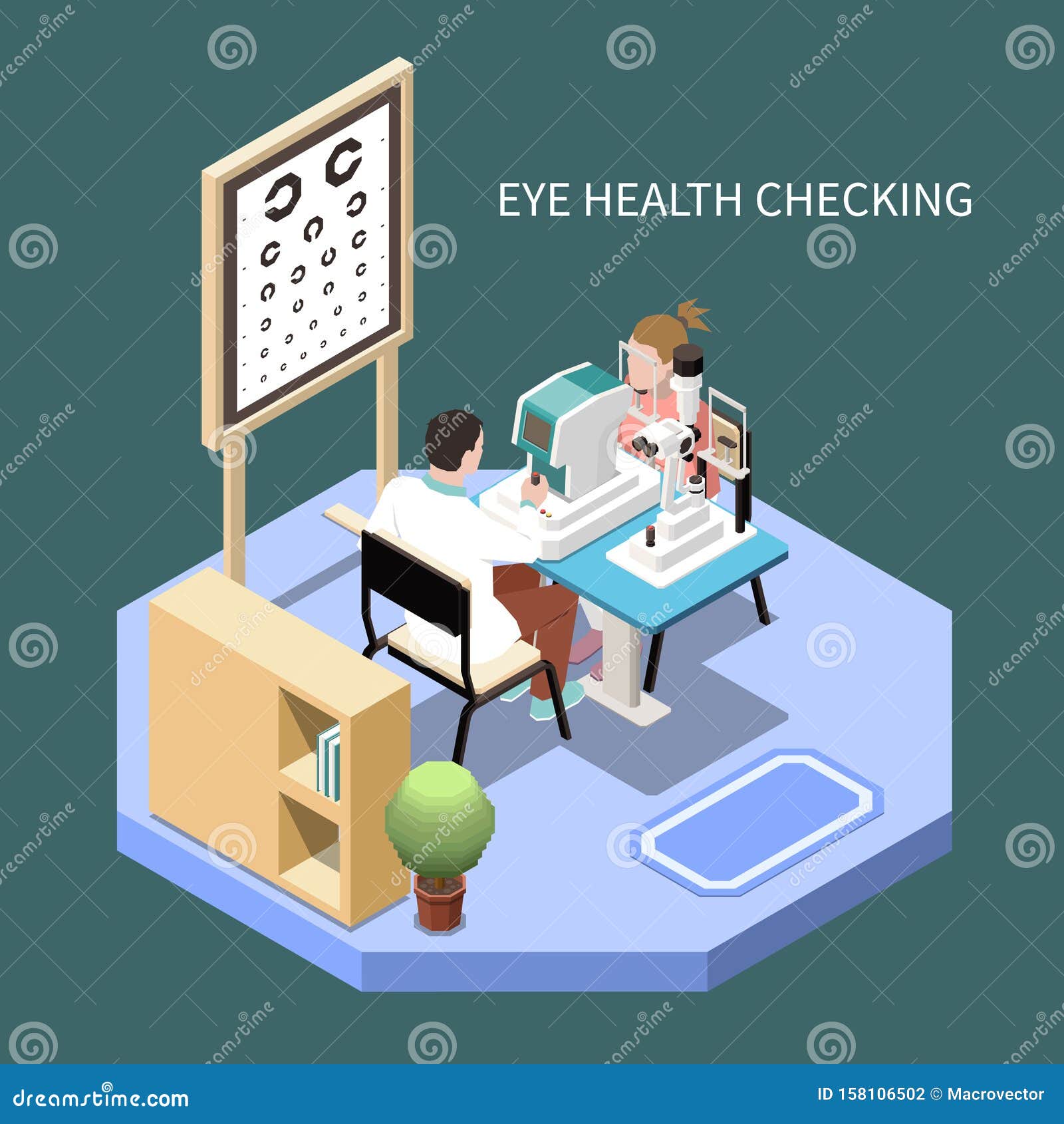 Ophthalmology Isometric Composition Stock Vector - Illustration of ... Ophthalmology Isometric Composition Stock Vector - Illustration of ...