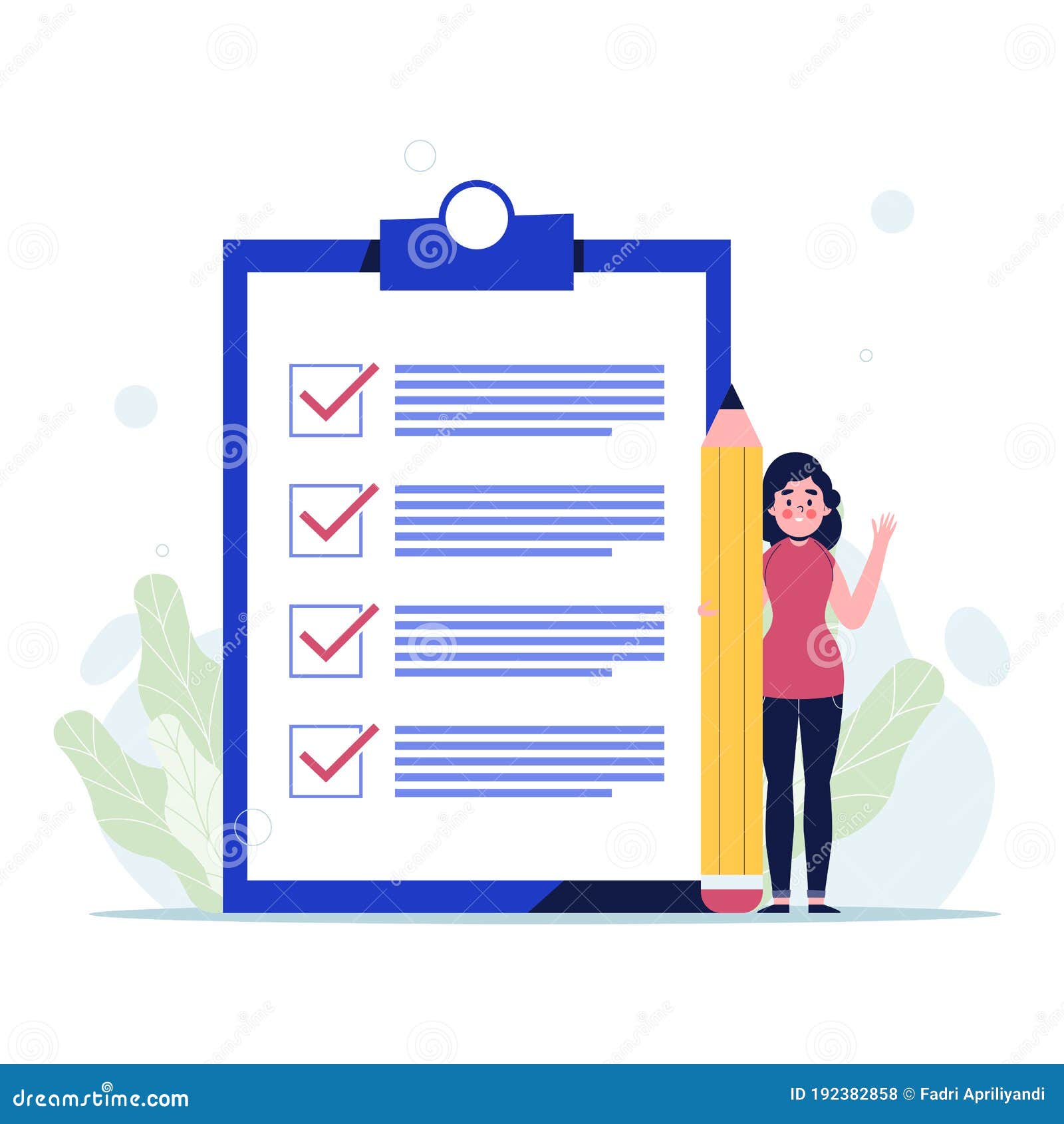 Giant Check List. Vector Illustration | CartoonDealer.com #123519078