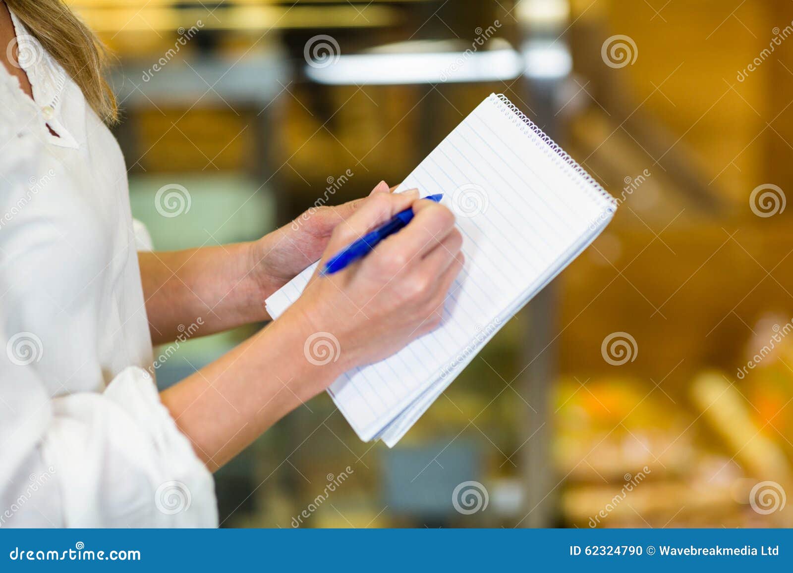 Woman Checking List at Supermarket Stock Photo - Image of choice ...