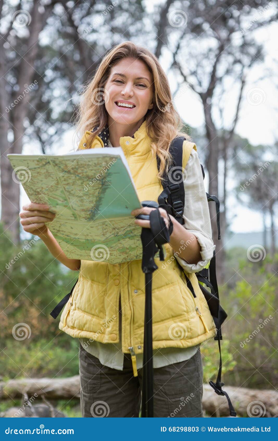 Woman checking the map stock image. Image of adventuring - 68298803