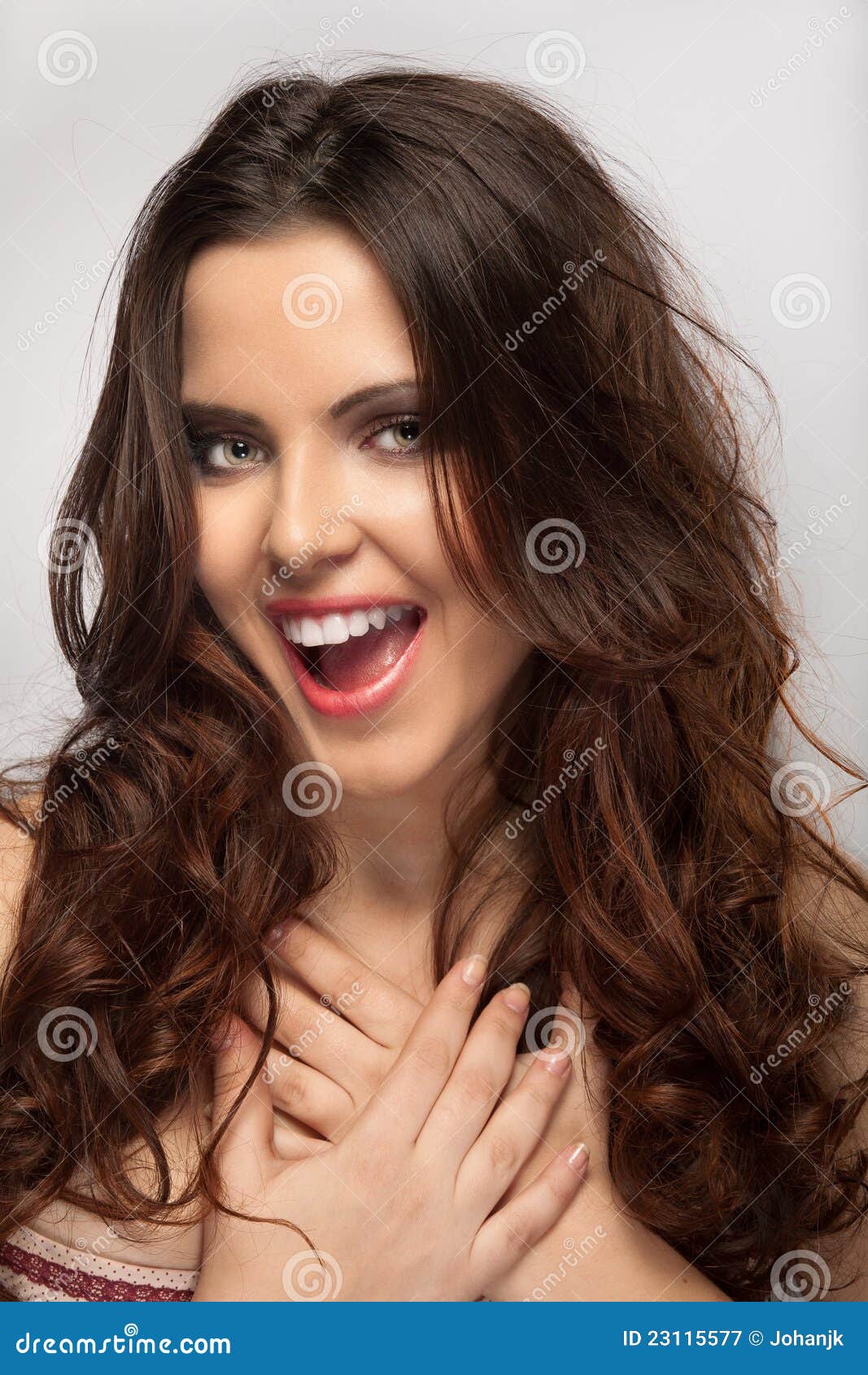 Woman in cheerful mood stock image. Image of caucasian - 23115577