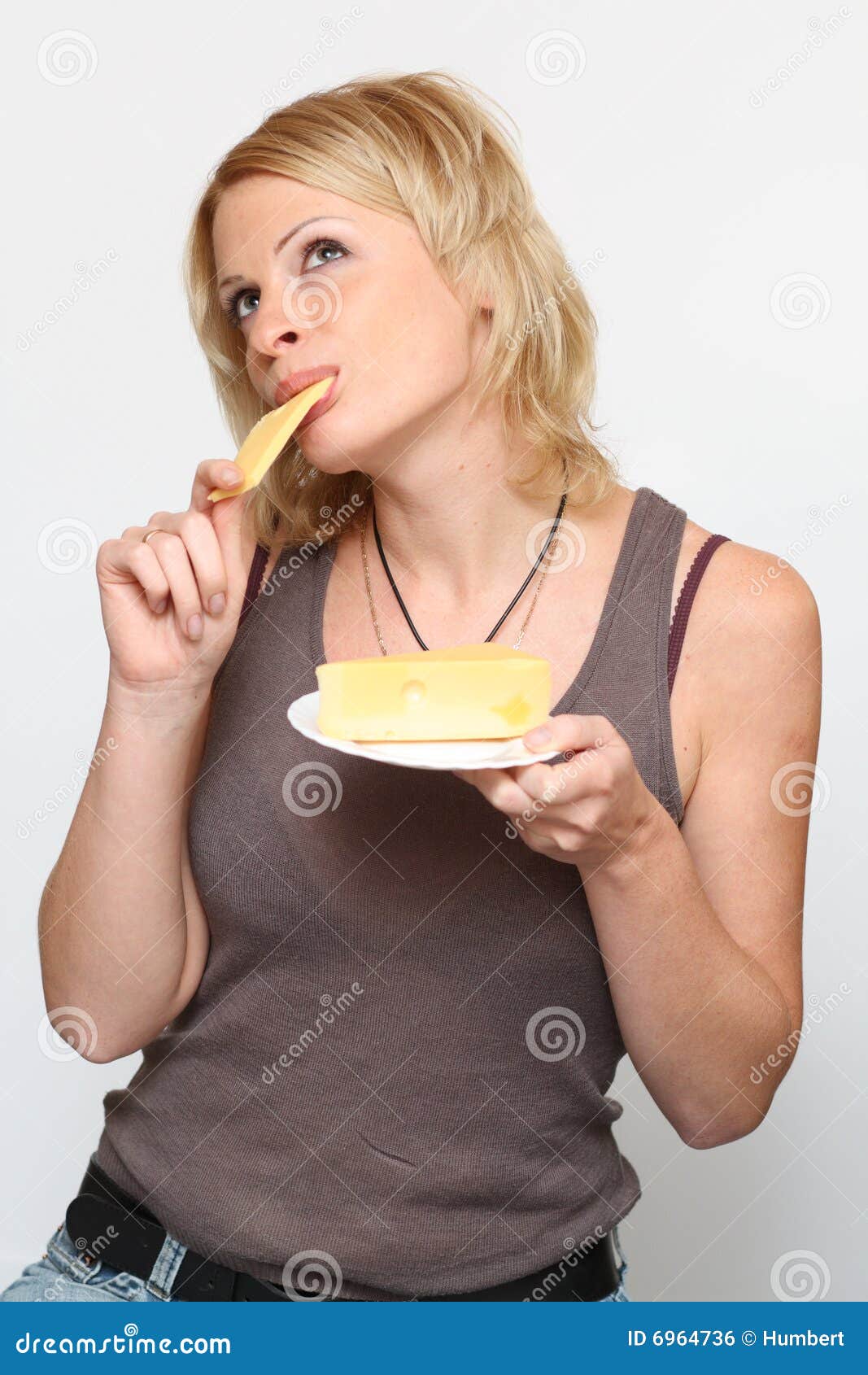 Woman and cheese stock photo. Image of breakfast, cheese - 6964736