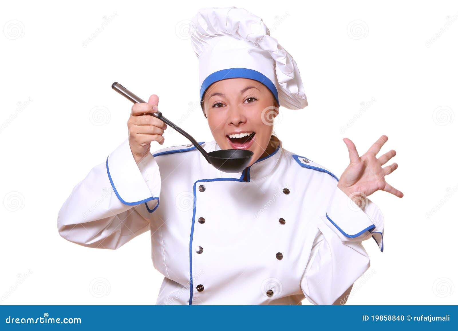 Woman chef cook stock photo. Image of cheerful, business - 19858840