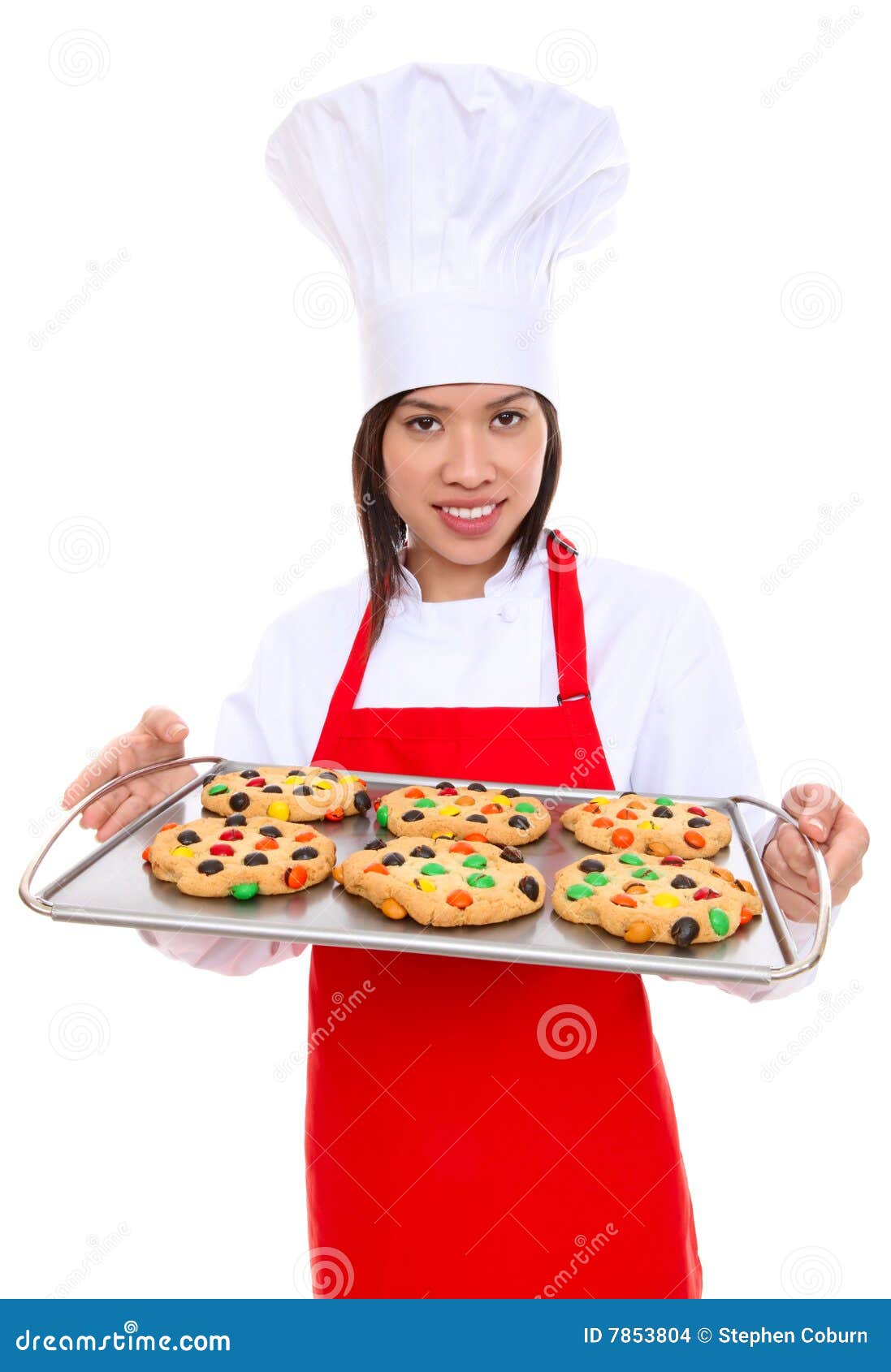 Woman Chef with Cookies stock photo. Image of beautiful - 7853804