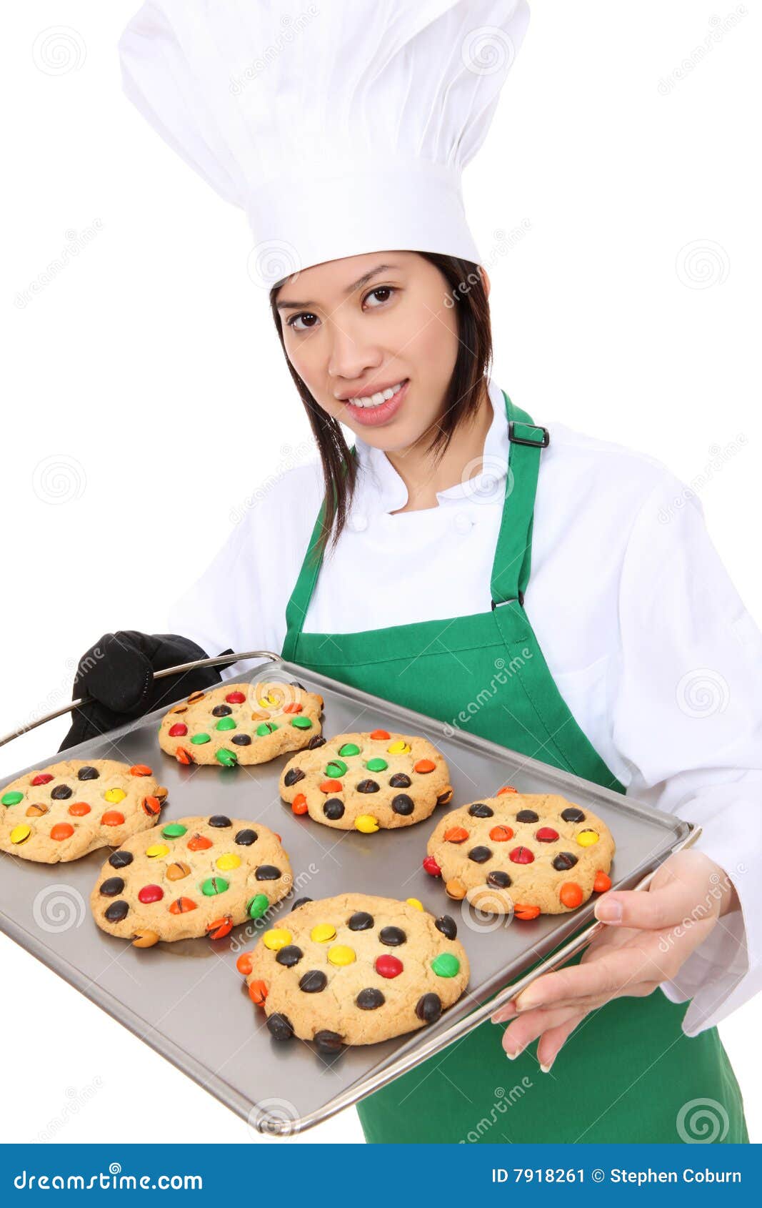 Woman Chef with Cookies stock image. Image of cookies - 7918261