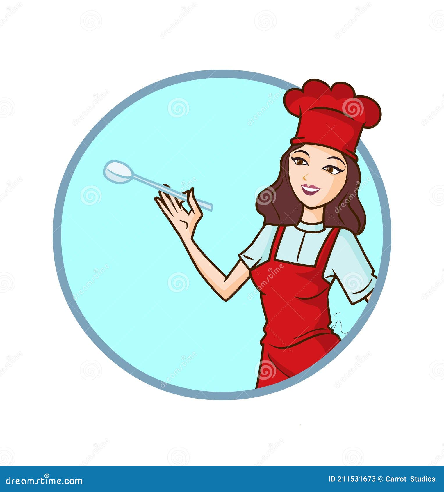 Woman Chef Logo Illustration Stock Vector Illustration Of Food Brand