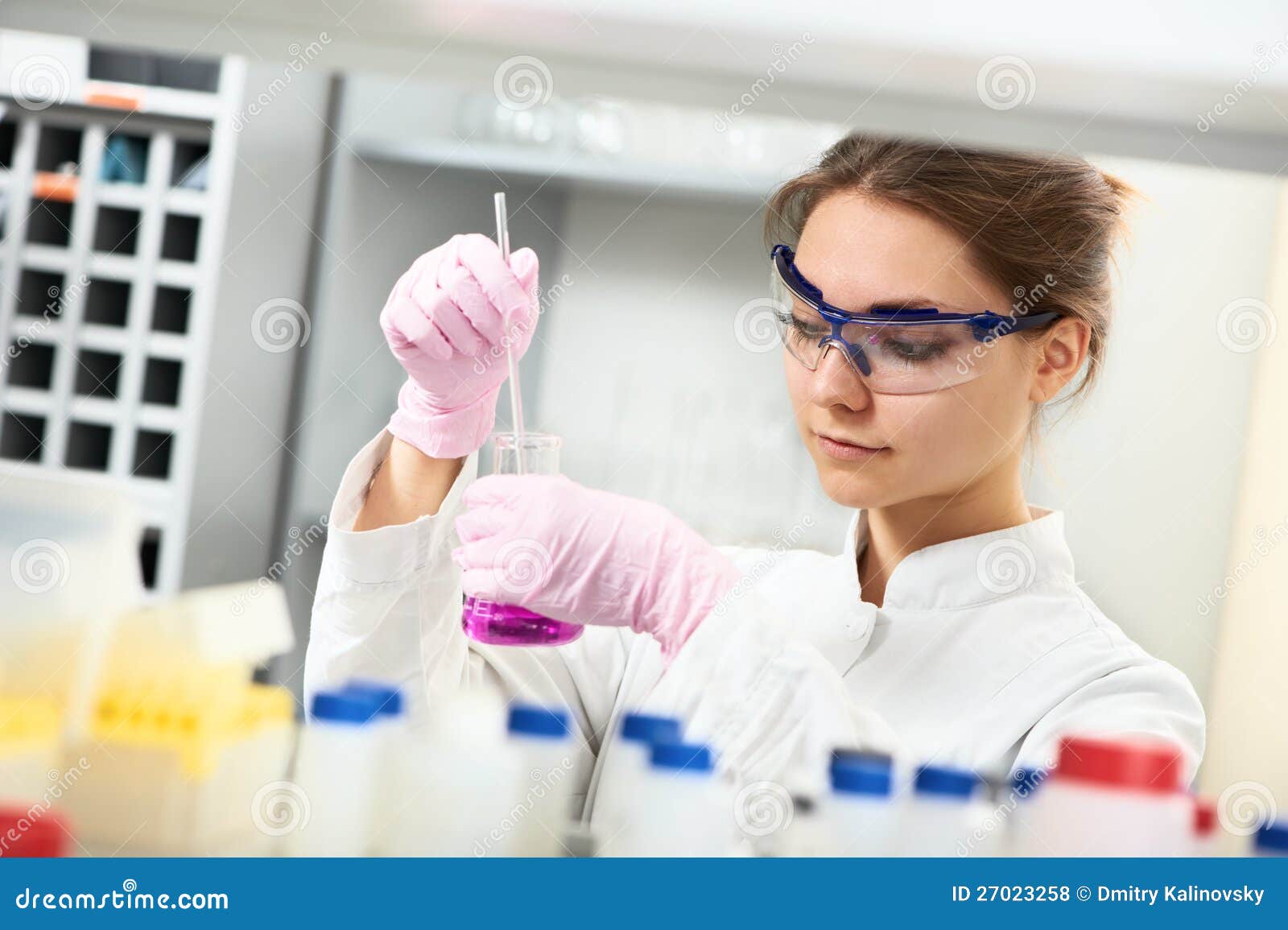 Woman Chemist Scientist Researcher in Laboratory Stock Photo - Image of ...