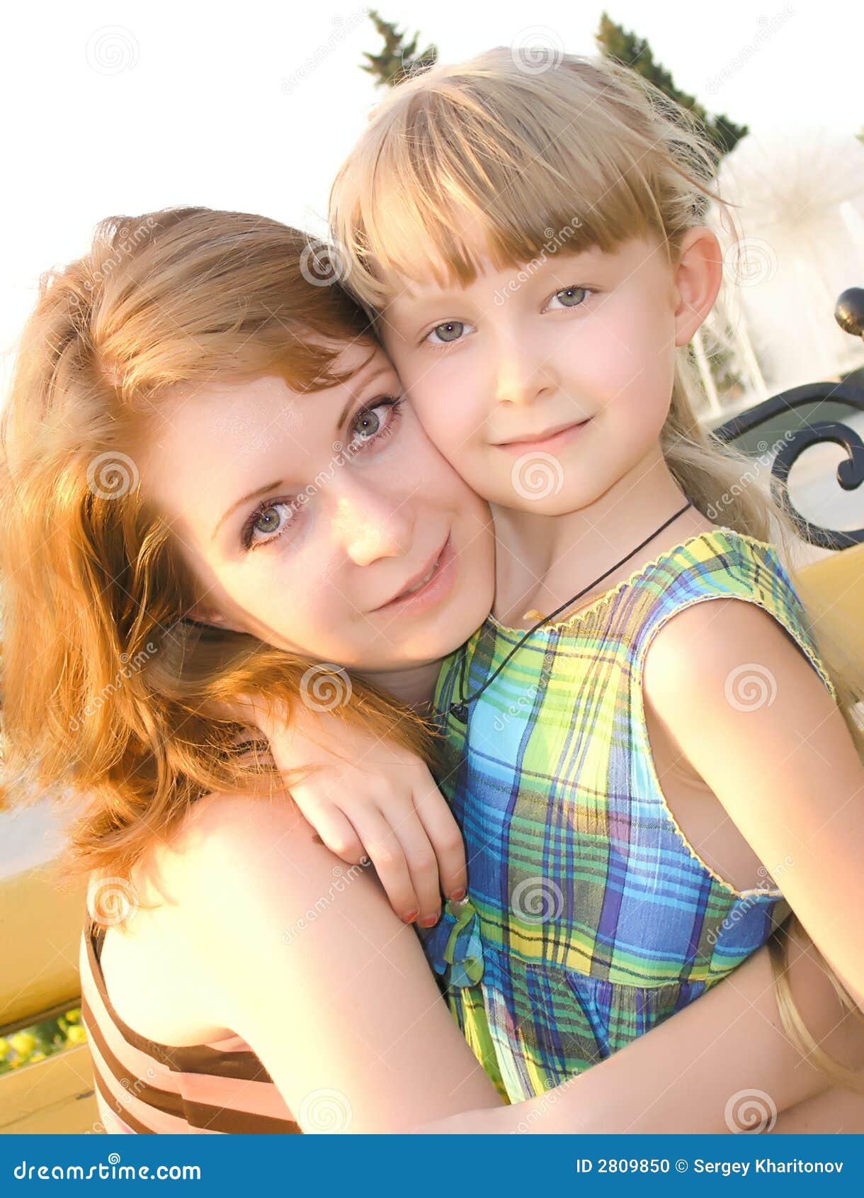 Woman with the child stock photo. Image of smiling, blond - 2809850