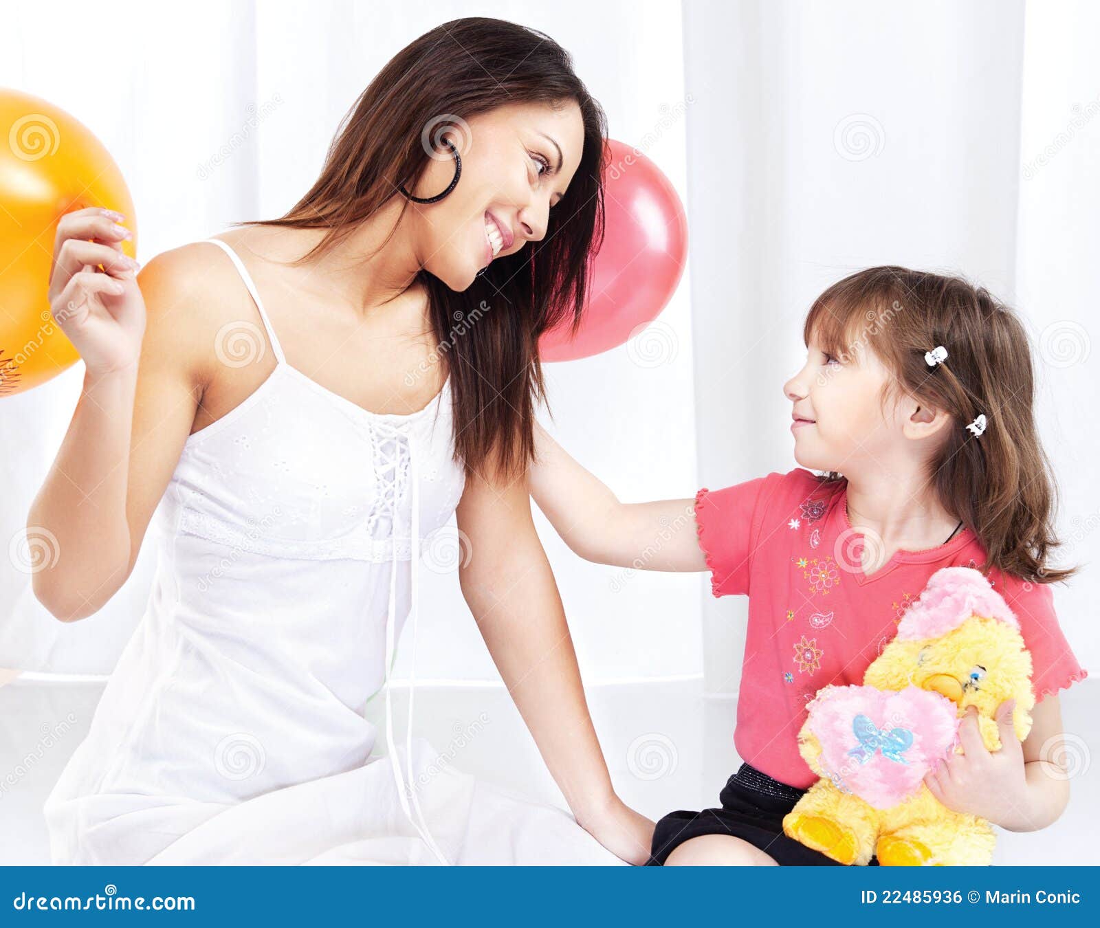 Woman and child playing stock photo. Image of white, pretty - 22485936