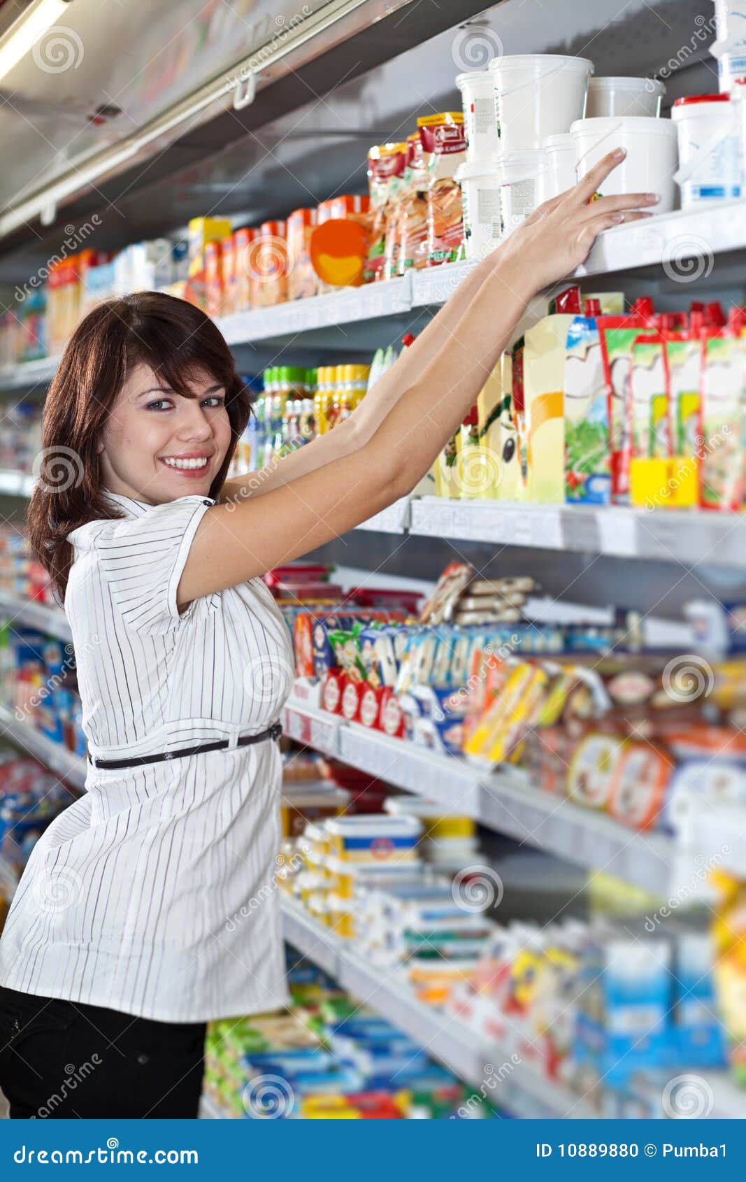 Woman choose food stock photo. Image of girls, customer - 10889880