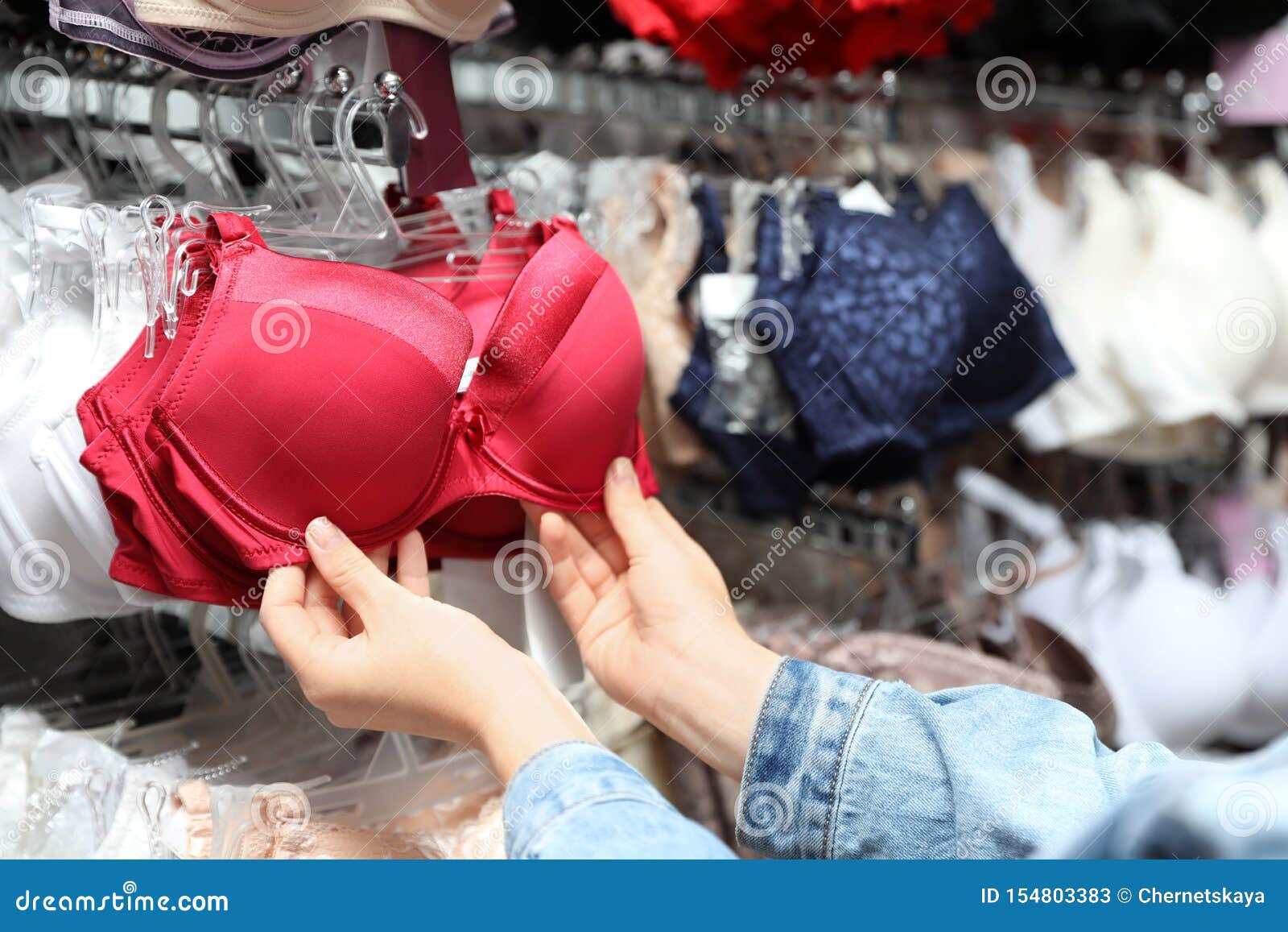 Woman Choosing Bra in Underwear Boutique Stock Image - Image of ... Woman Choosing Bra in Underwear Boutique Stock Image - Image of ...